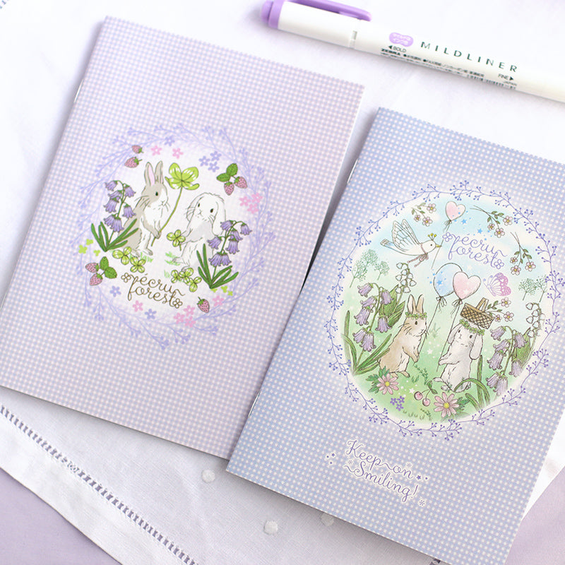 ミニ方眼ノート 文庫本 A6サイズ二種類システム手帳や手帳カバーにも風船うさぎ 花祭りシリーズ四つ葉のクローバー方眼ノート手帳とお揃いうさぎ – えくりゅの森 ecru forest ...