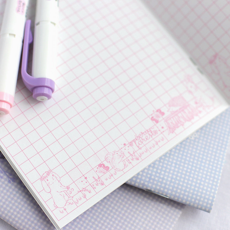 ミニ方眼ノート 文庫本 A6サイズ二種類システム手帳や手帳カバーにも風船うさぎ 花祭りシリーズ四つ葉のクローバー方眼ノート手帳とお揃いうさぎ – えくりゅの森 ecru forest ...