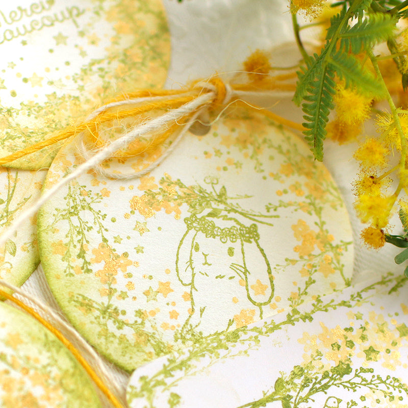 ナチュラルな麻紐 素材リボンスタンプでカード作り – えくりゅの森 ecru forest / Handmade & Stationery